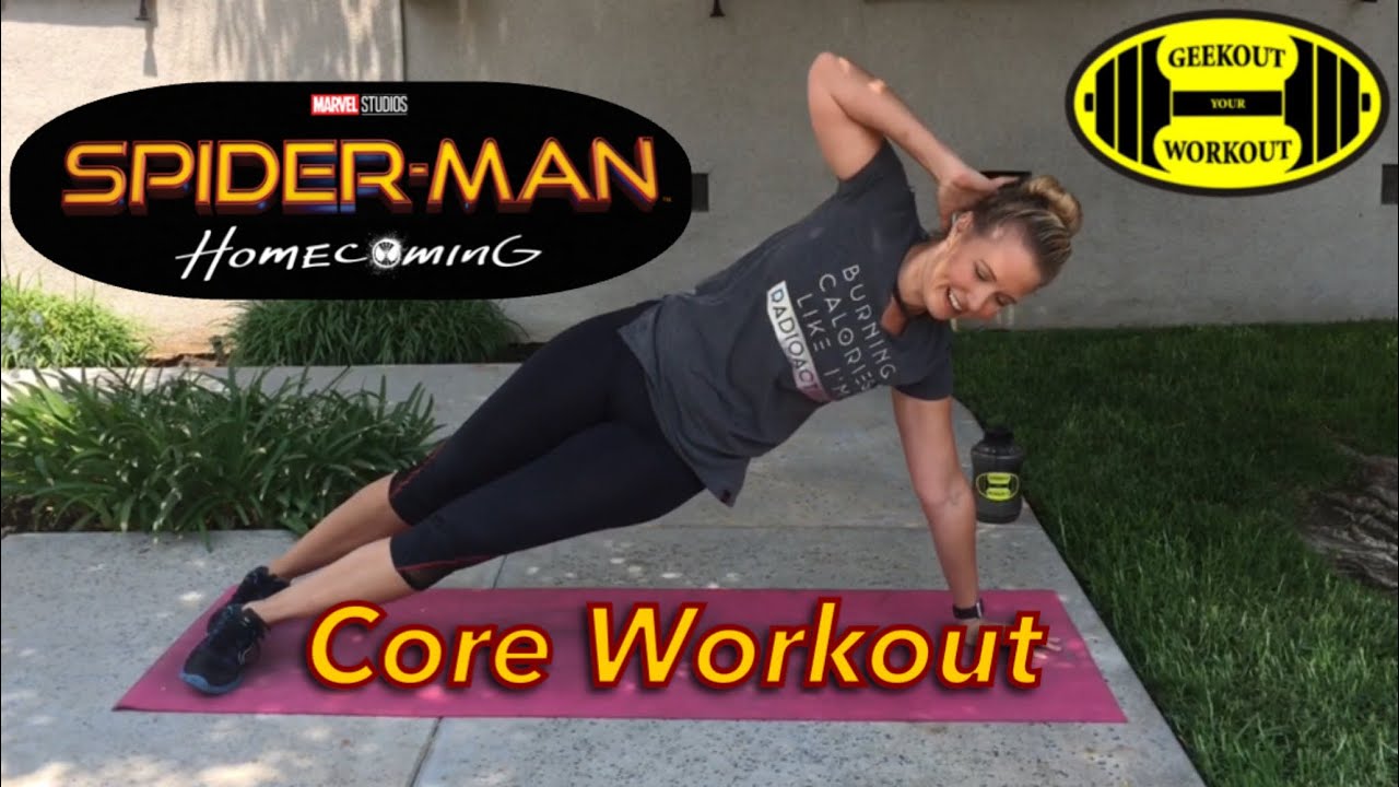 Spiderman Homecoming Core Workout with Geekout Your Workout - YouTube
