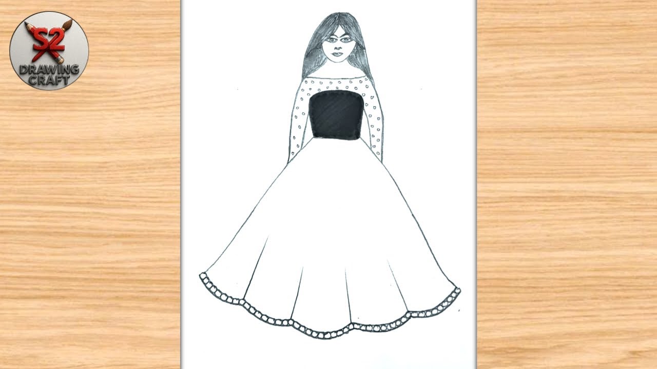 Front side girl drawing step by step | pencil sketch draw | easy girl ...