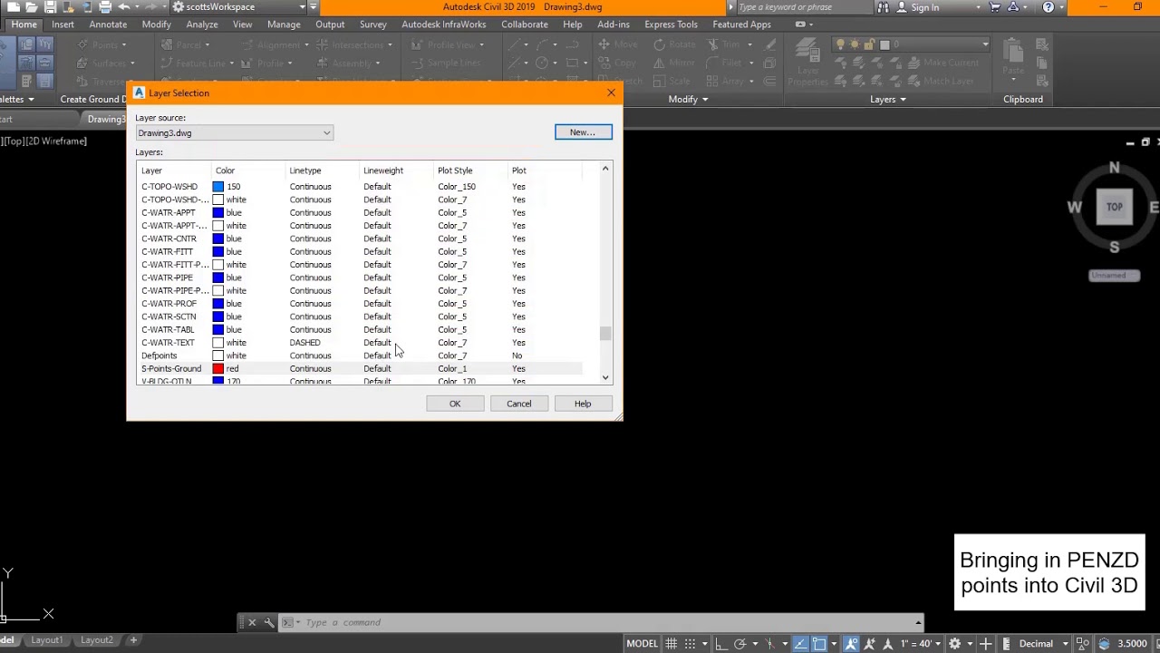 1-Bringing in PENZD points into Civil 3D - YouTube