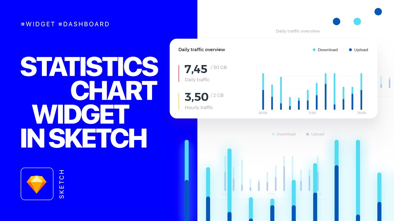 Secrets of creating Statistics chart widget UI in Sketch - YouTube