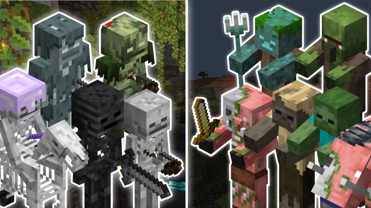 SKELETONS VS ZOMBIES | MINECRAFT - YouTube