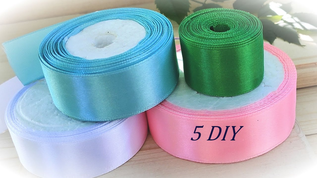 5 Amazing DIY Crafts from Satin Ribbons Flowers 🌼 5 Идей красивых ...