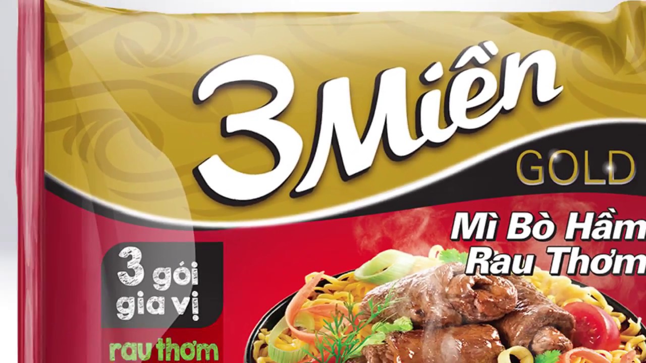 Mì 3 Miền GOLD Bò Hầm Rau Thơm - YouTube