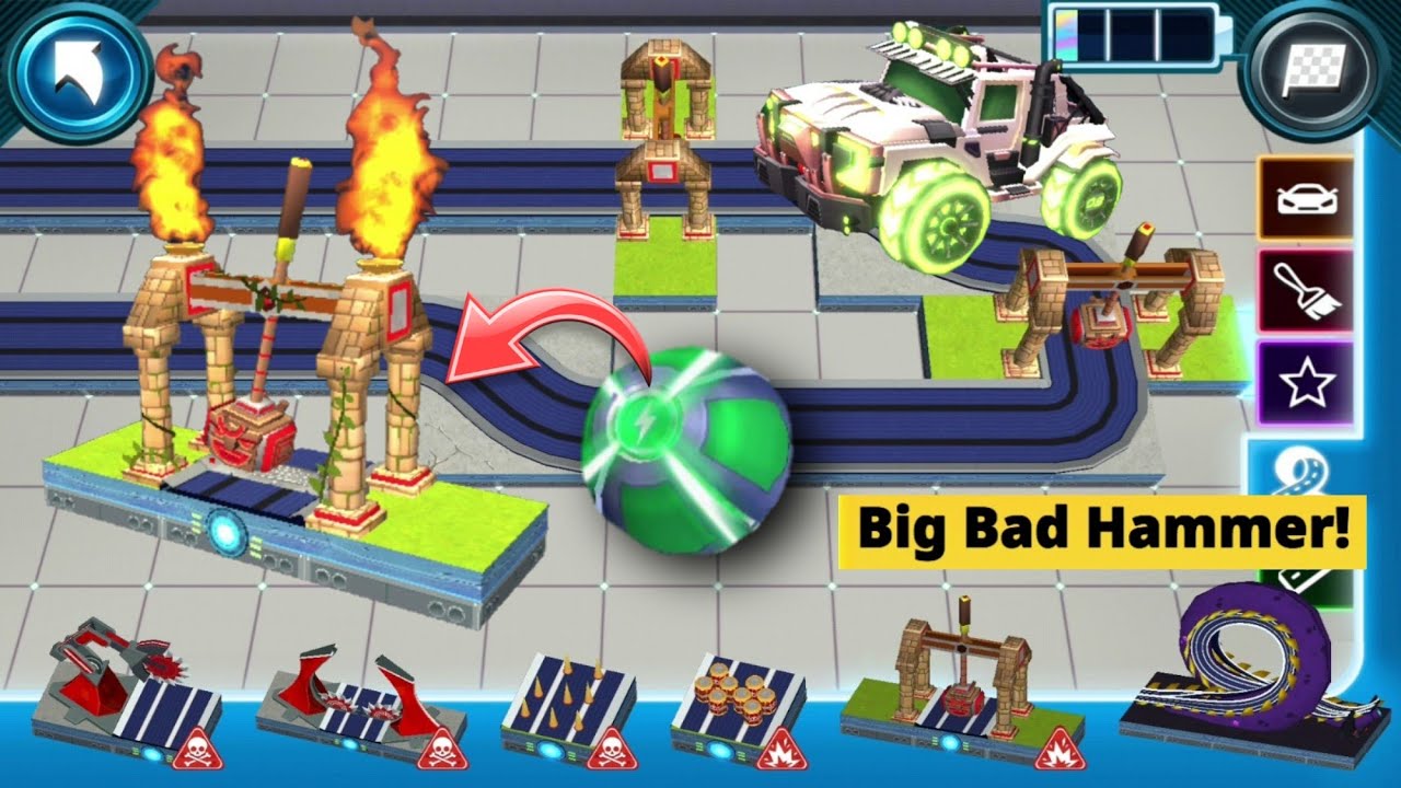 Racecraft Build & Race - Rumble Car Unlocked New Track Piece The Big ...