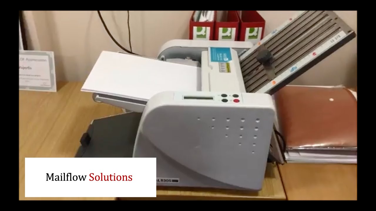 Ideal 8305 2 plate folding machine - YouTube