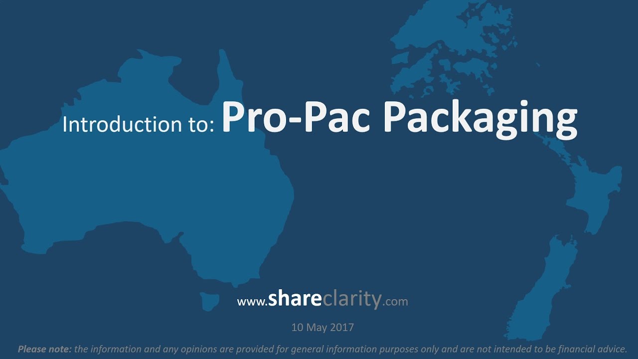 Pro-Pac Packaging - Shareclarity Snapshot - YouTube