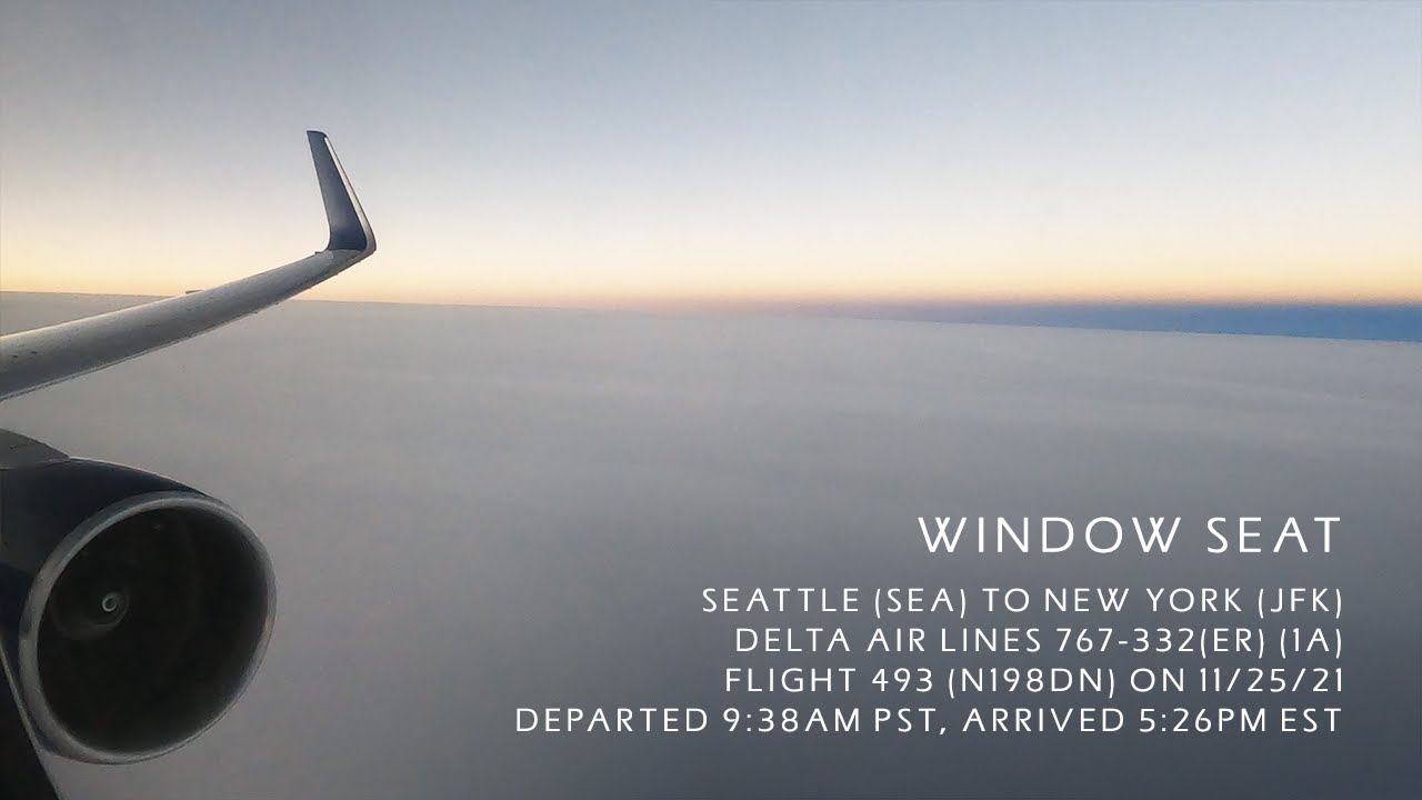 Window Seat (SEA-JFK) 767-332ER Delta Air Lines - YouTube