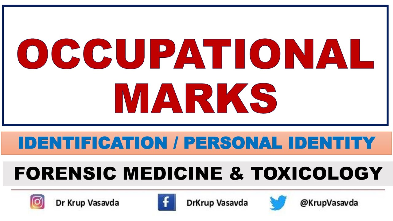 Occupational Marks | Identification | Dr Krup Vasavda - YouTube