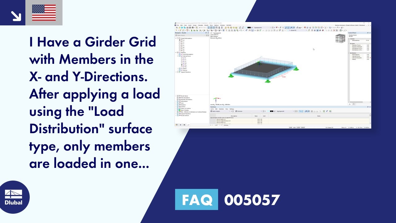 FAQ 005057 | I have a girder grid with members in the X- and Y ...