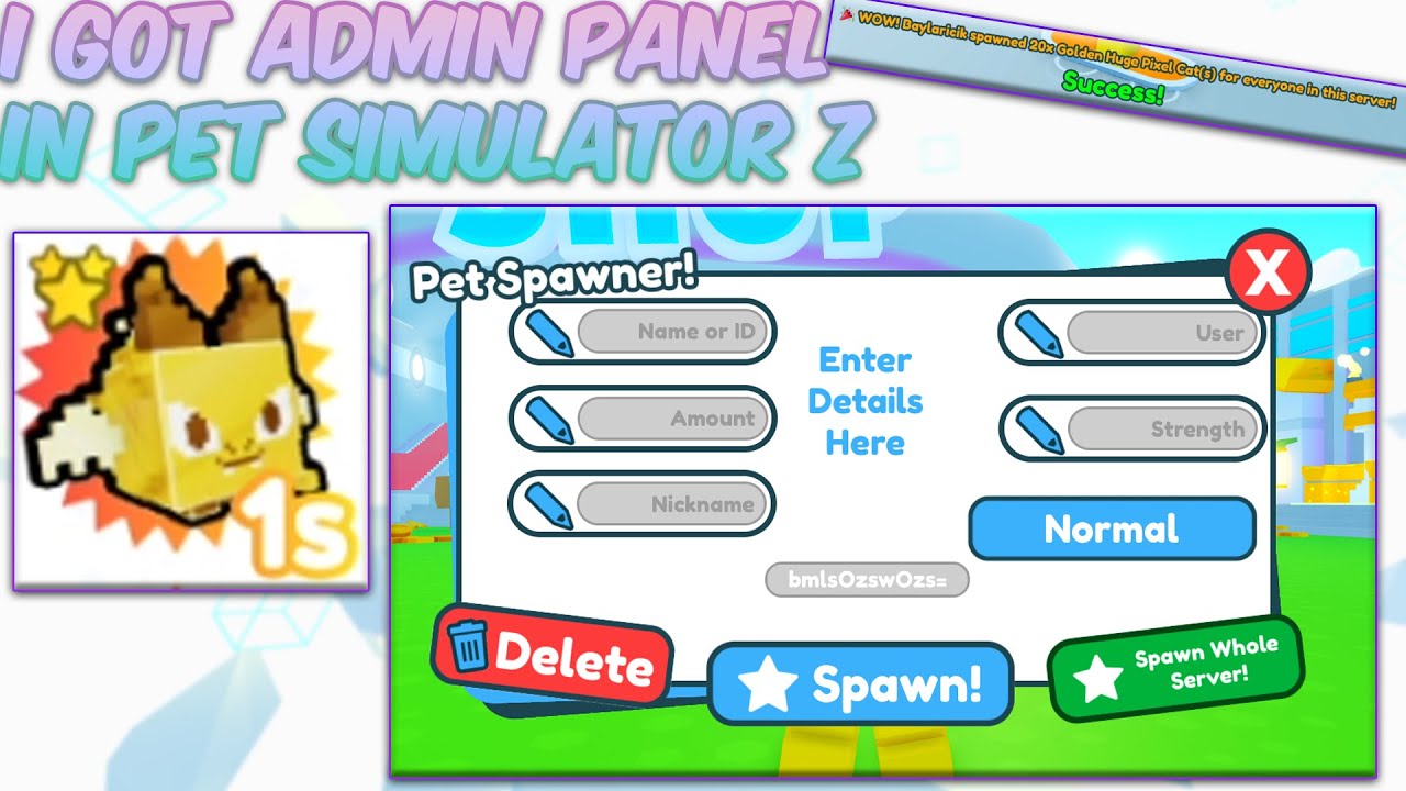 I Got Admin Panel In Pet Simulator Z! - YouTube