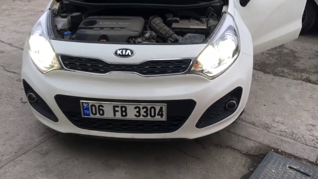 MODİFYPARK Kia Rio led xenon uygulaması - YouTube