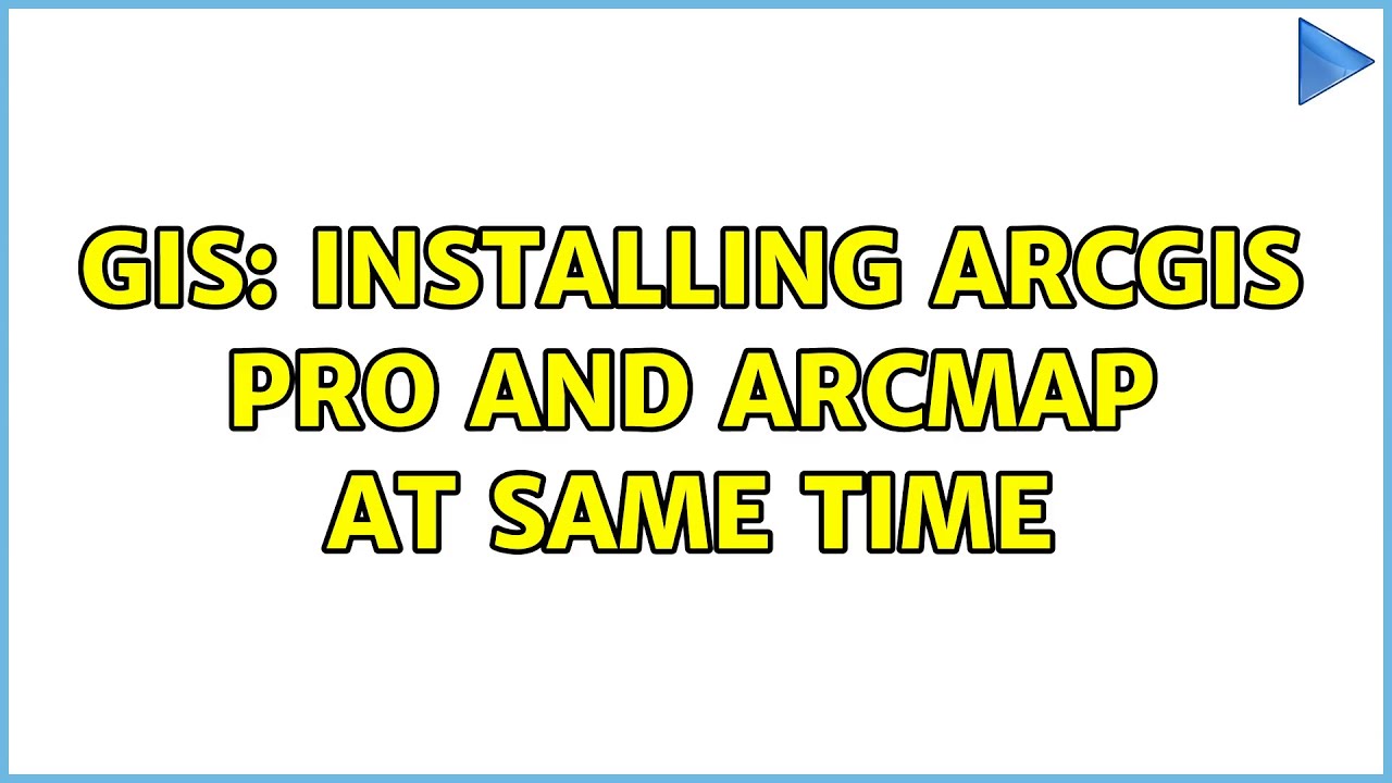 GIS: Installing ArcGIS Pro and ArcMap at same time - YouTube