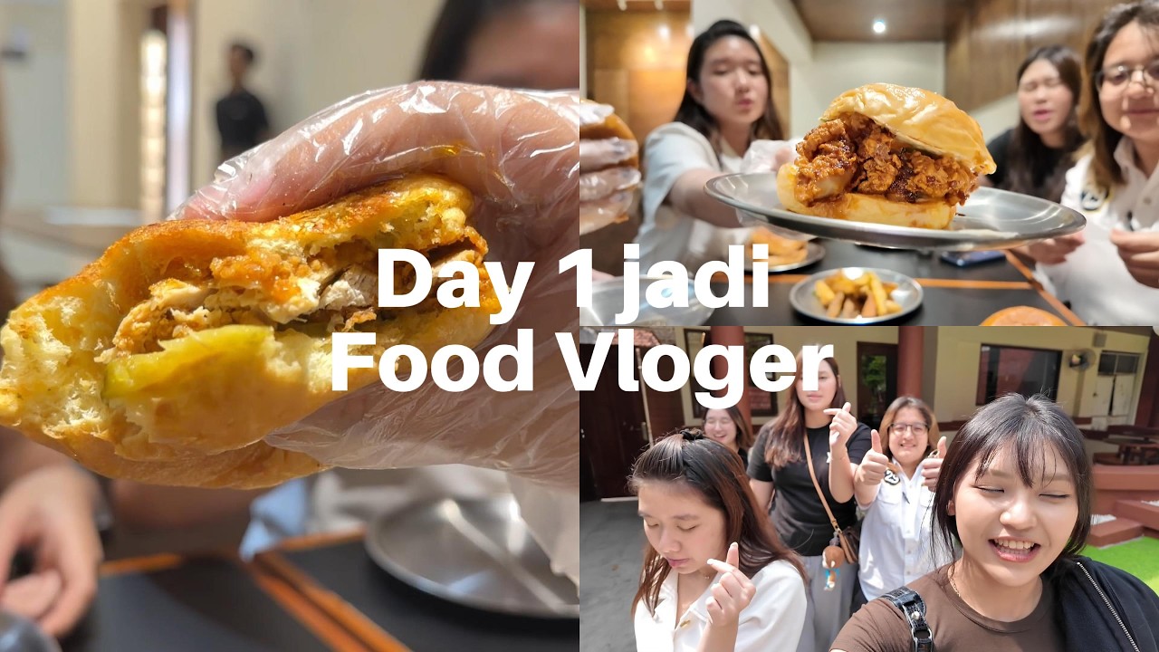 DAY 1 JADI FOOD VLOGER 😭 Stacked Burger Surabaya 🤩 - YouTube
