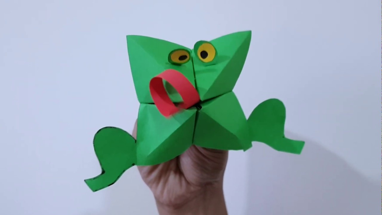 Easy paper frog for kids//Easy paper crafts//Crazy Frog - YouTube