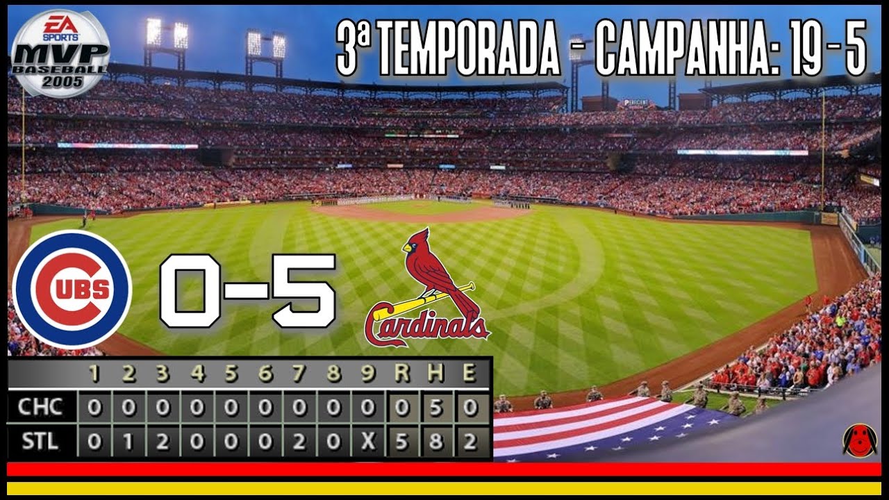 MVP Baseball 2005: Chicago Cubs 0-5 St. Louis (Temporada Regular: 19-5 ...