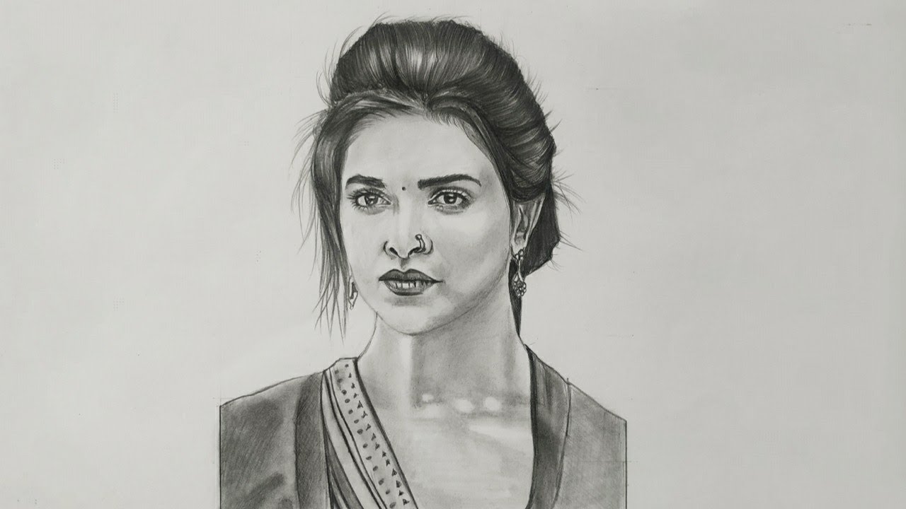 REALISTIC DRAWING OF DEEPIKA PADUKON | PENCILS SKETCH OF DEEPIKA ...