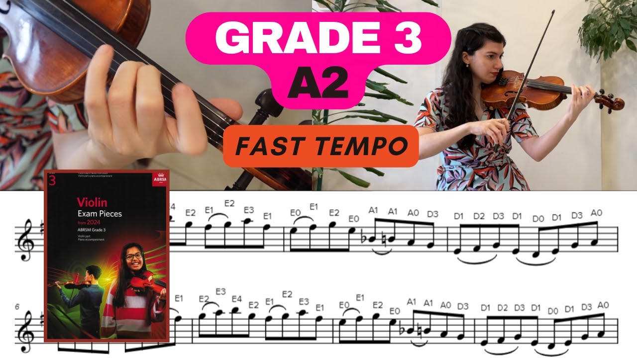 Grade 3 - A2: "Loure" by Telemann ABRSM Violin 2024 | Fast tempo ...