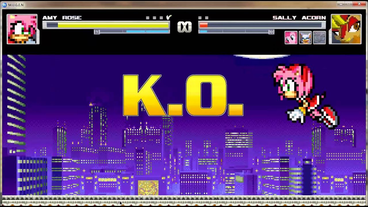 MUGEN 1 VS 4 MATCH 2# AMY ROSE [ME] VS TEAM STELLA (TEAM PINK BIRD ...