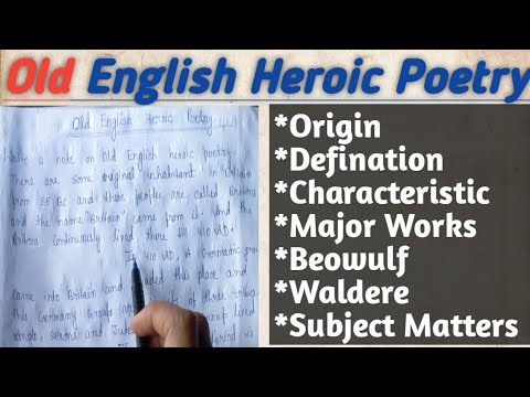 Old English Heroic Poetry... origin, definition, type, characteristics ...