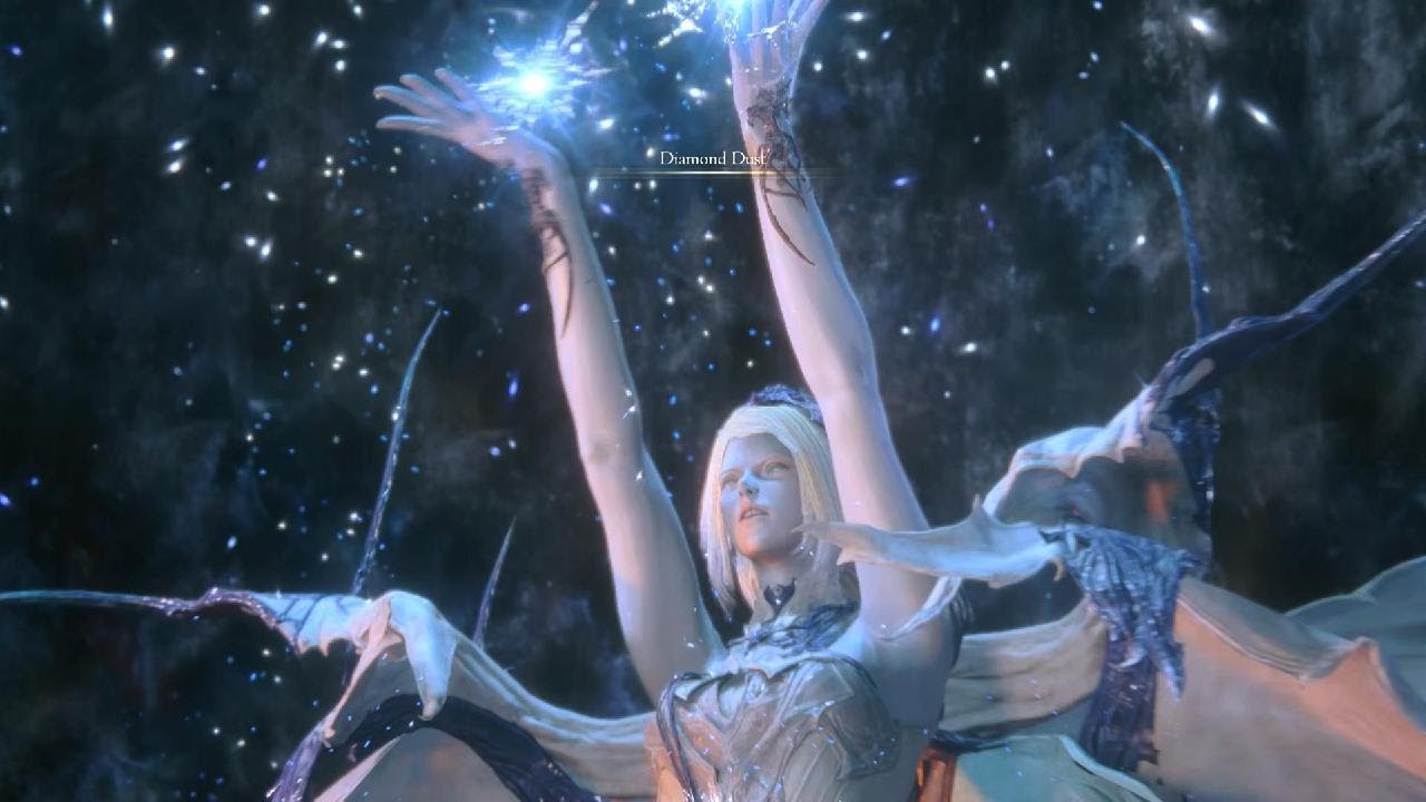 FINAL FANTASY XVI Shiva Diamond Dust freezes hot lava - YouTube