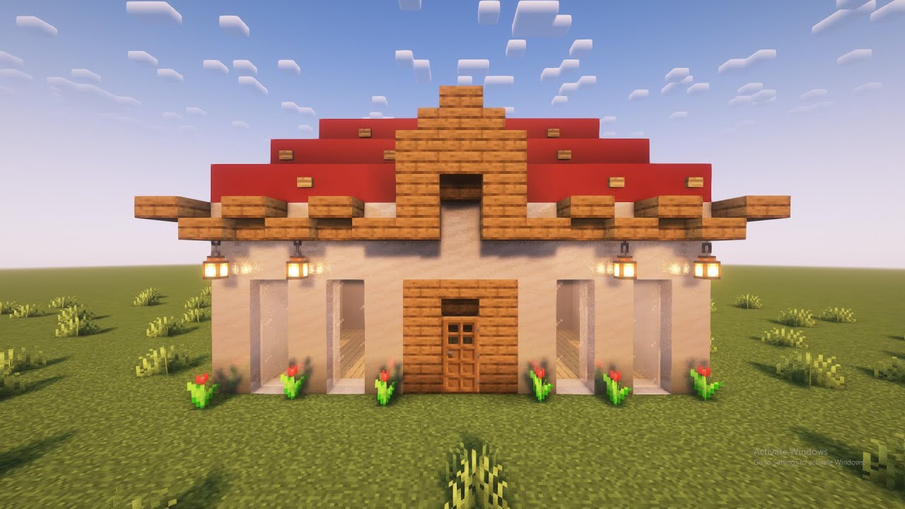 How To Build A Modern Quartz House In Minecraft - YouTube