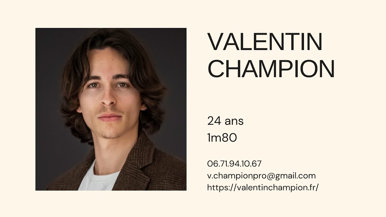 Bande Démo Valentin Champion - YouTube