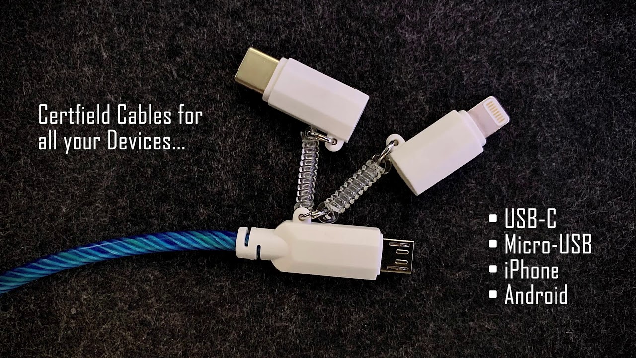 MULTI Connector USB Charging Cables by Power Aware Company (PAC) - YouTube