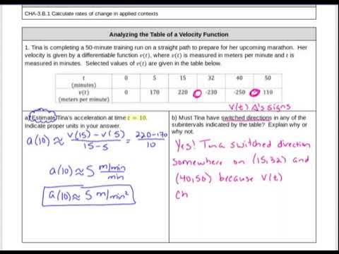 Lesson 3: Straight Line Motion - Connecting Position, Velocity, and Acceleration (Tables/Graphs ...