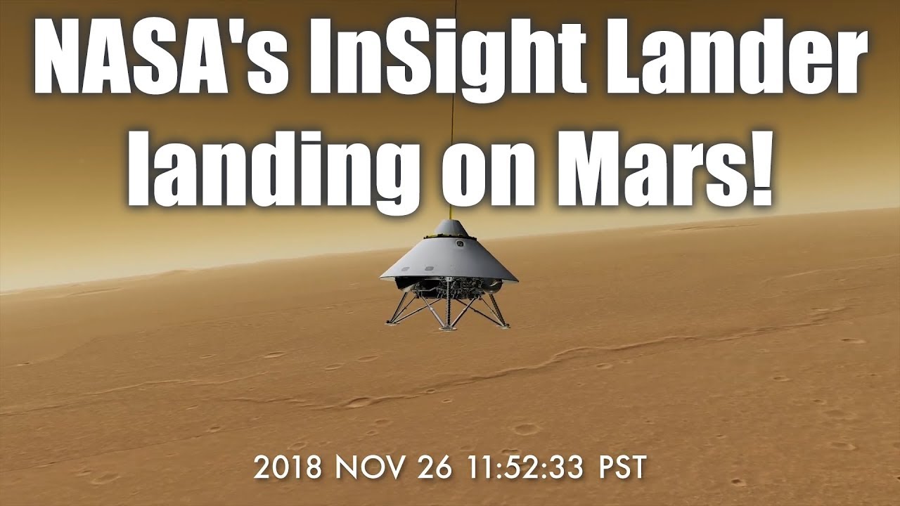 NASA's InSight Lander landing on Mars - YouTube