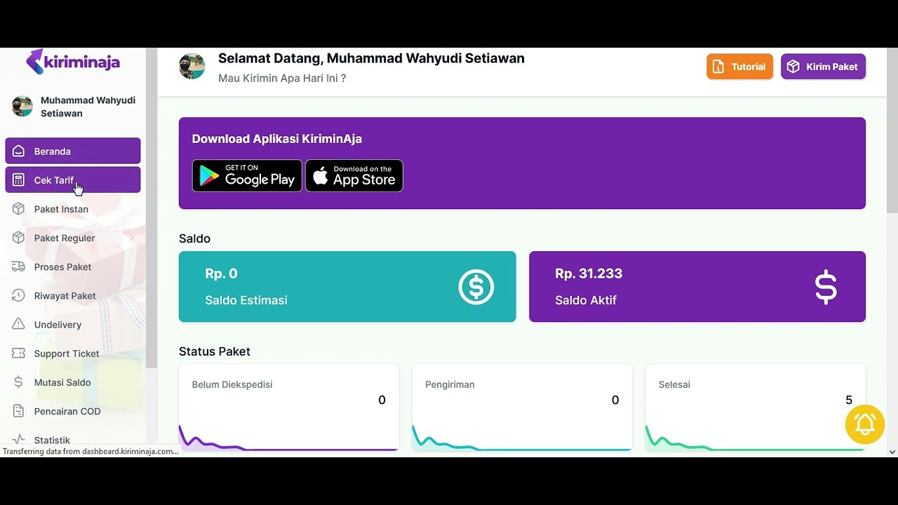 KiriminAja - Software/Aplikasi Pengiriman Paket COD/Non COD - Cocok ...