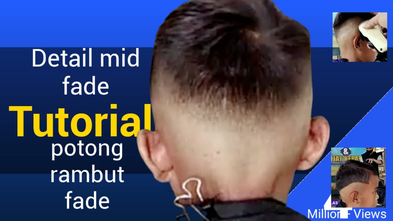 Tutorial mid fade || rambut tipis - YouTube