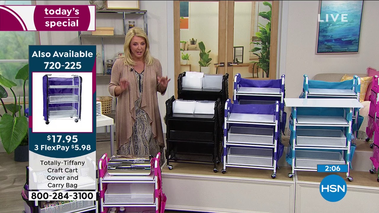 TotallyTiffany Craft Cart Set of 2 with Aprons and Die S... - YouTube