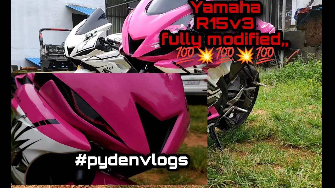 Fully modified Yamaha R15 v3 in two colours - YouTube