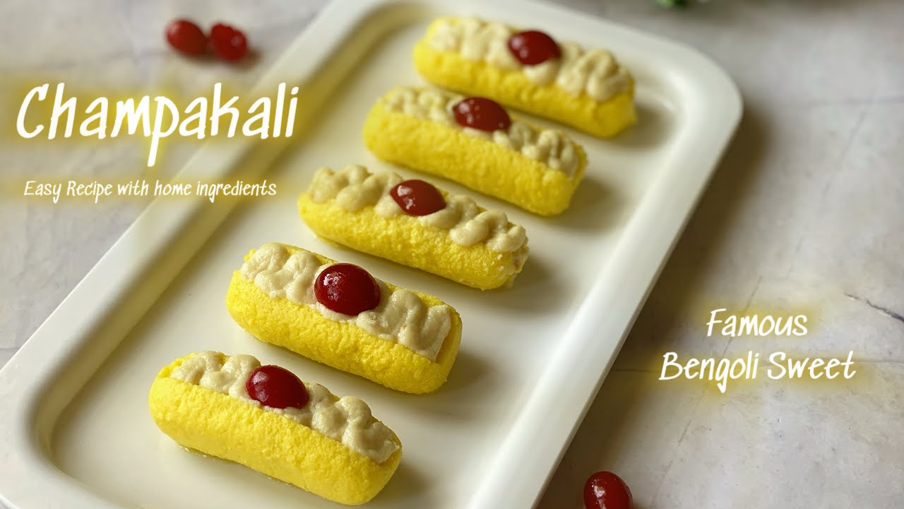 How to make Champakali Sweet at home 💛😛 Bengoli Dessert Recipe by ...