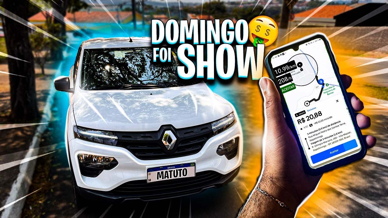 UBER NO DOMINGO FOI MUITO BOM | trabalhando com kwid - YouTube