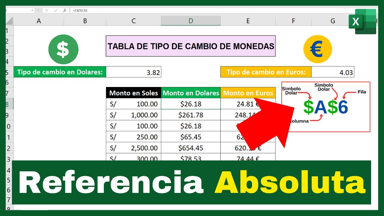 Ejemplo De Una Referencia Absoluta En Excel