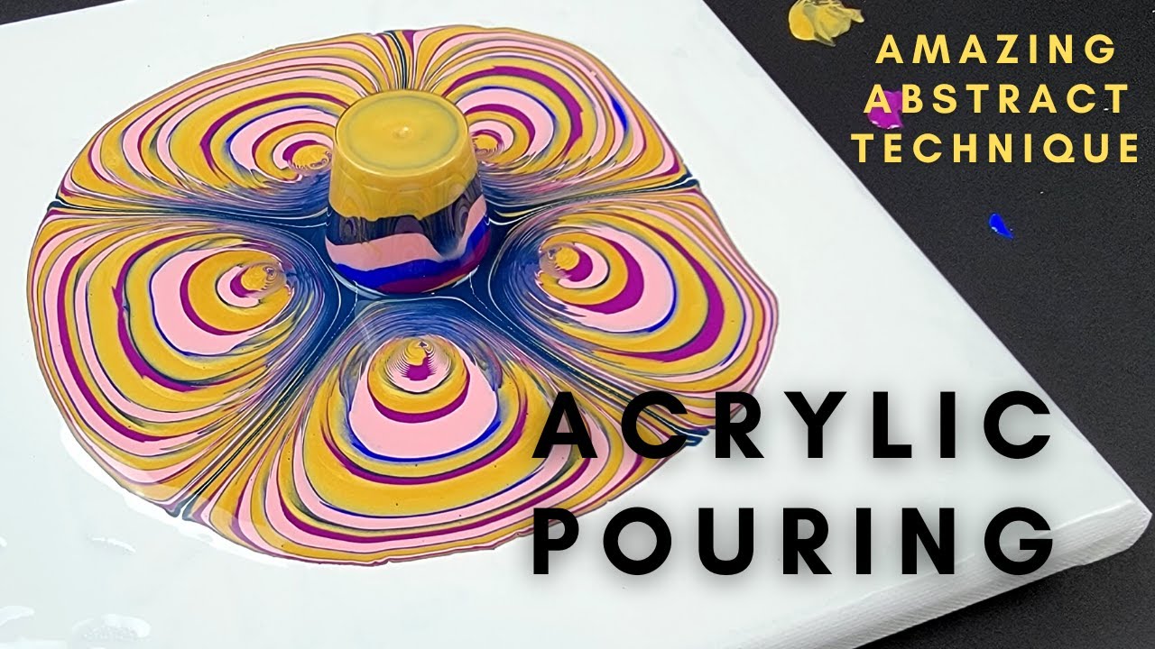 Acrylic Pour Painting | Fluid Art | Easy Abstract Pouring Technique ...