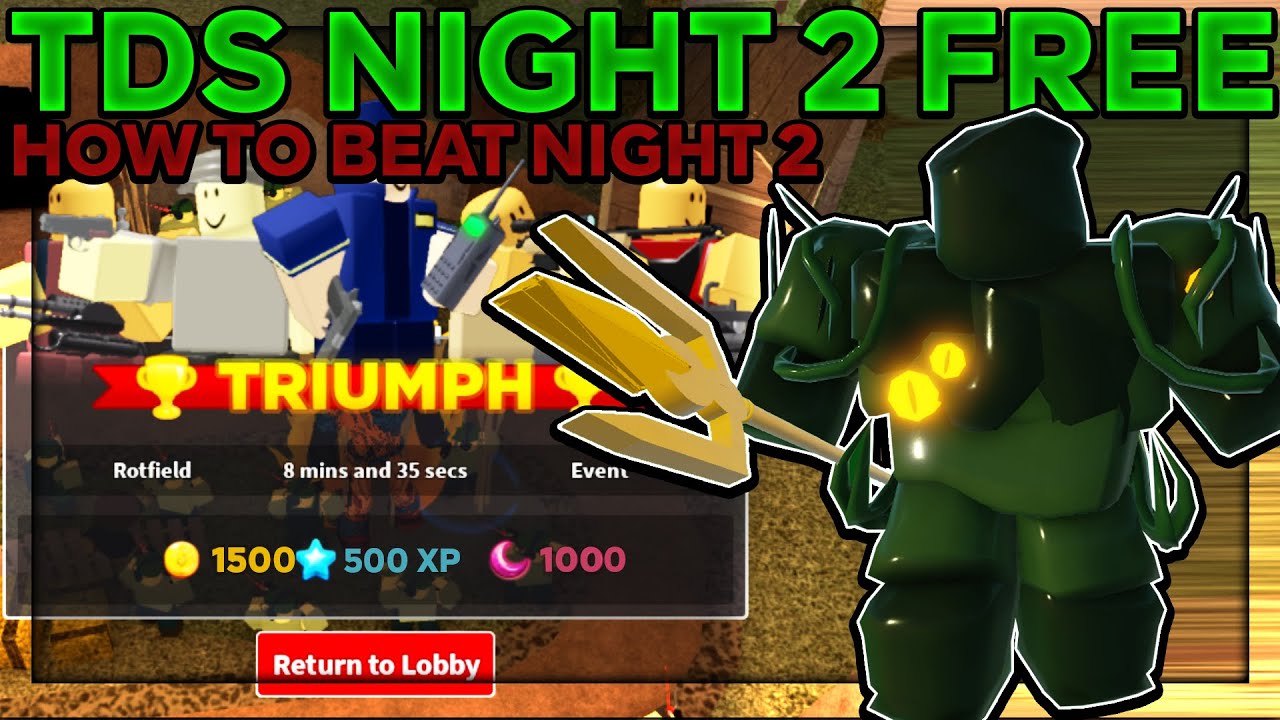 TDS: How to win NIGHT 2 in Tower Defense Simulator Roblox EVENT DAY 2 ...