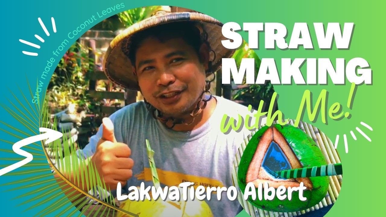 How to make Straw using Coconut Leaves - Zen Tierras Farm - YouTube