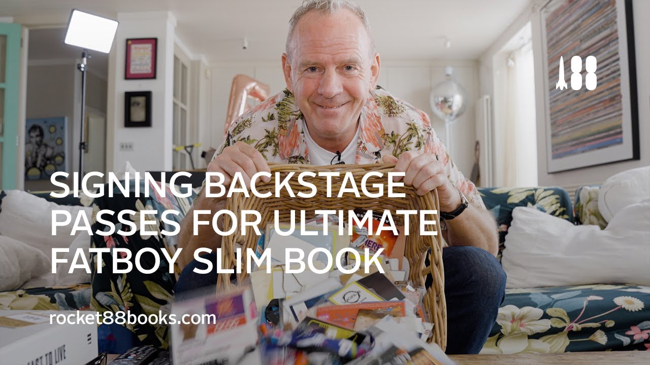 @FatboySlim signing backstage passes for the ultimate Fatboy Slim book ...