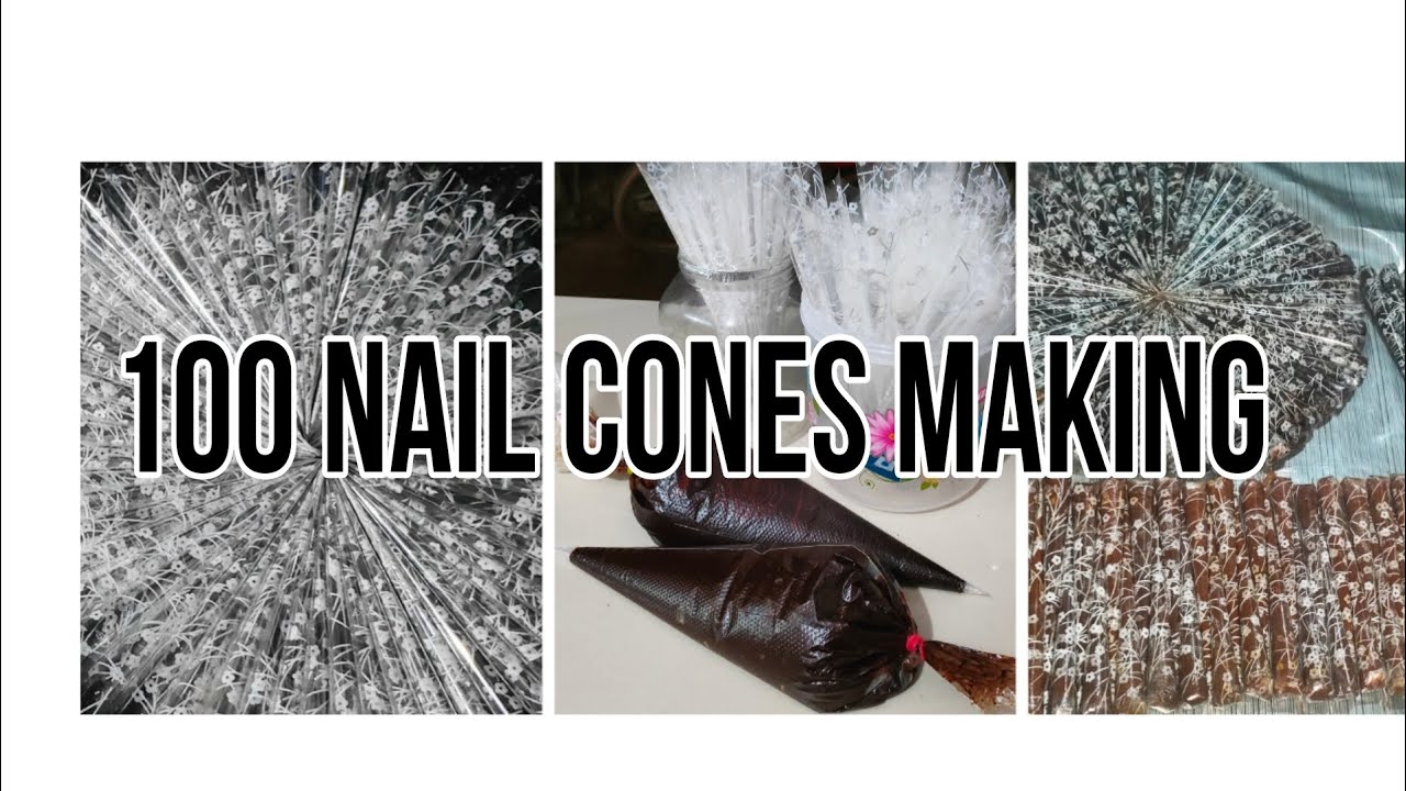 100 Nail cones ഉണ്ടാക്കിയാലോ ||bulk nail cone making - YouTube