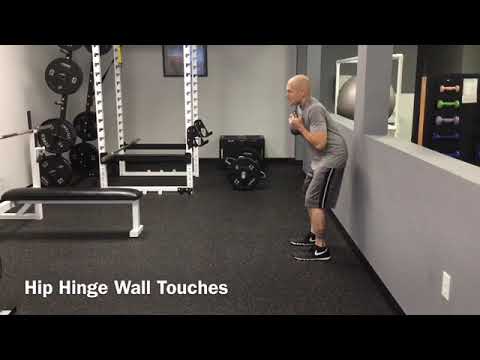 Hip Hinge Wall Touches - YouTube