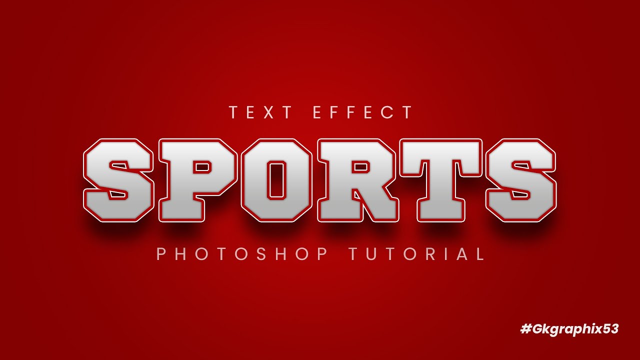Photoshop Tutorial: How to Create Stunning Sports Text Effects - YouTube
