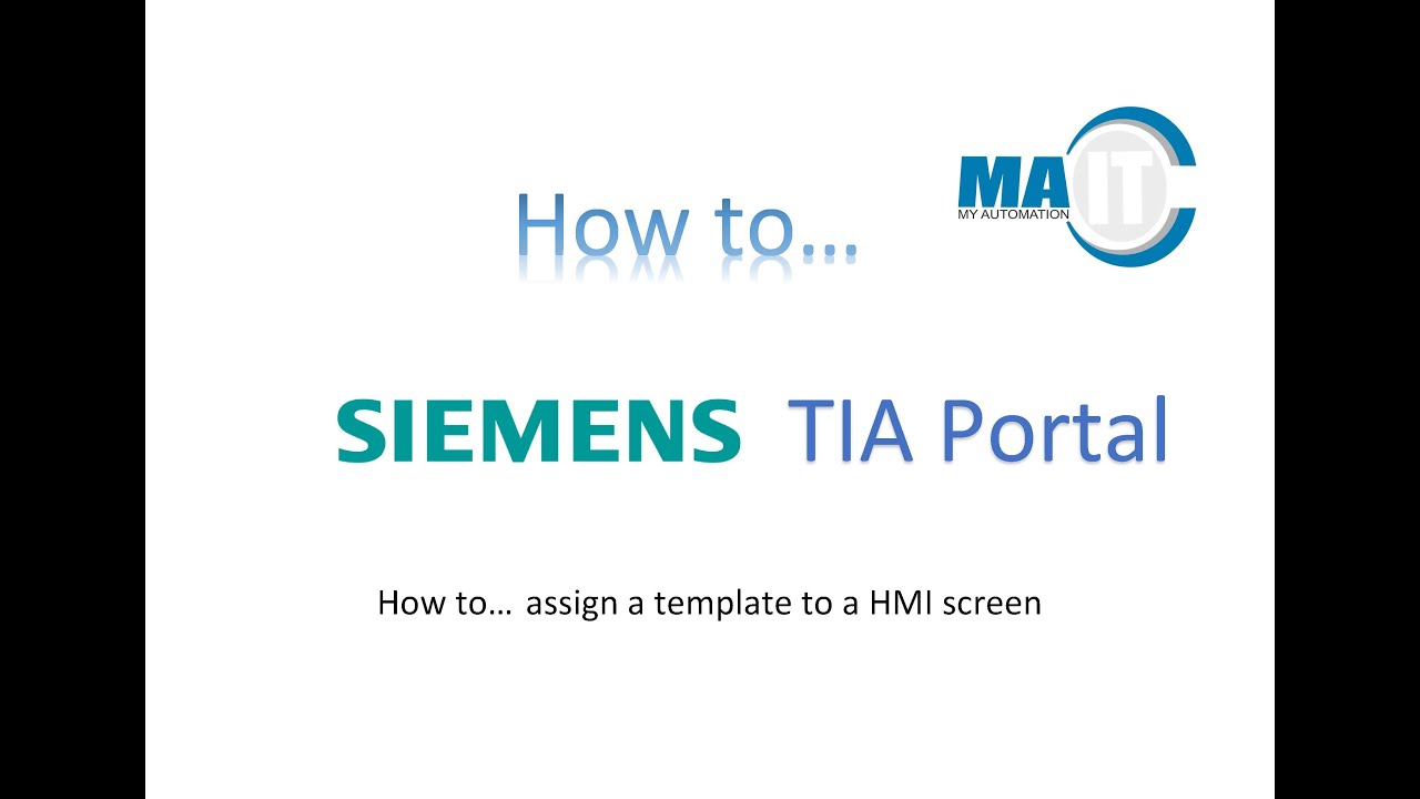 How to... assign a template to the HMI in Siemens TIA Portal - YouTube