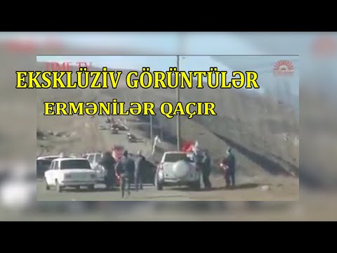 Ermənilər Qarabağdan belə qaçır. Şok görüntülər
