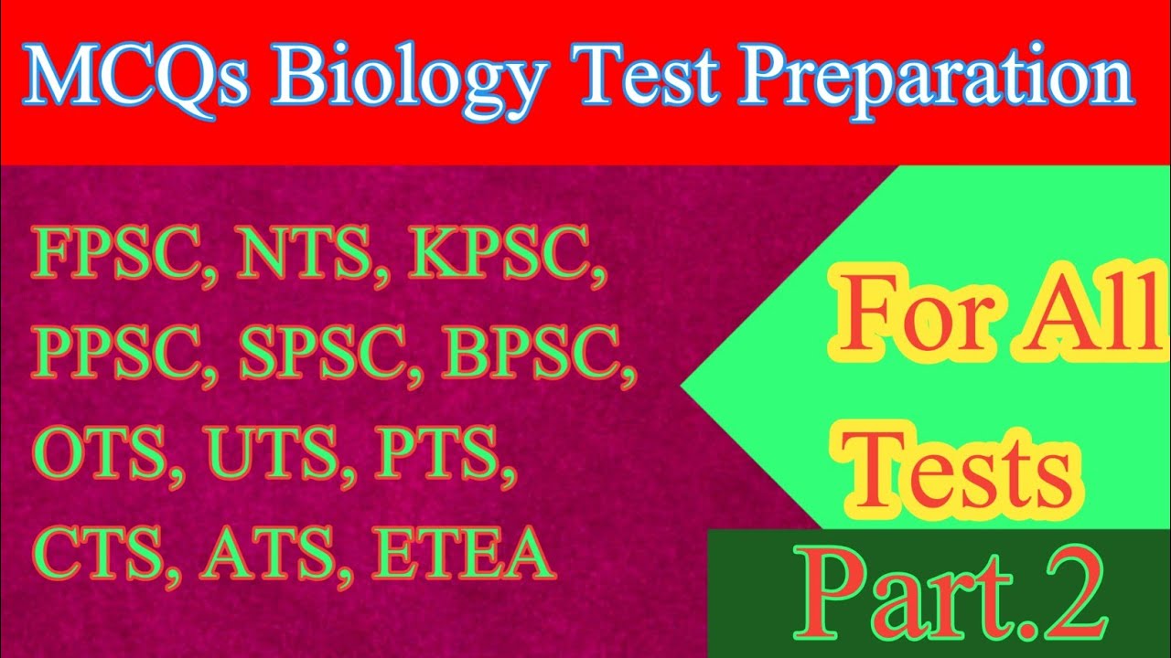 MCQs Biology For All Tests Preparation | Multiple Choice Questions ...