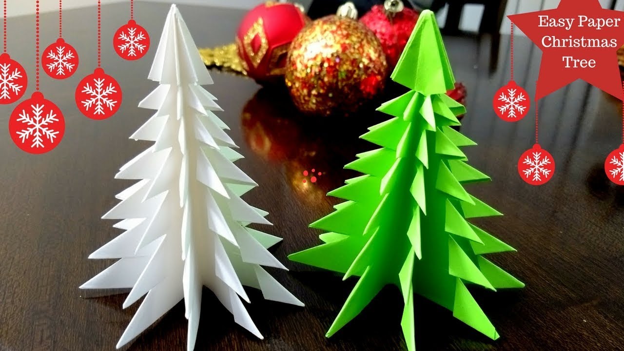 3D Paper Christmas Tree- How To Make Paper Christmas Tree - YouTube