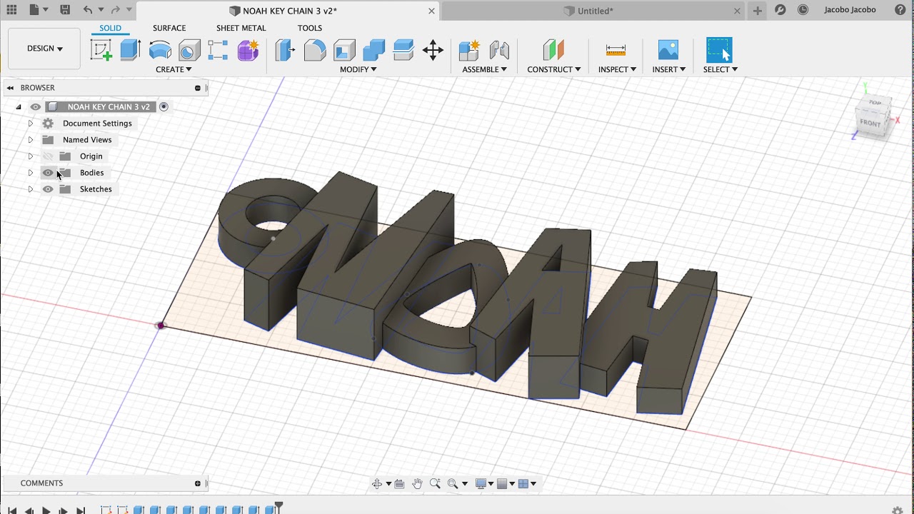 Fusion 360 Key chain_Sketch - YouTube