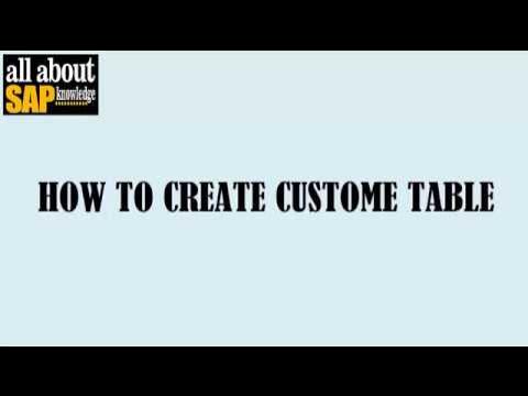 How To Create ZTable in SAP R/3 | Create Custom Table in SAP R/3 - YouTube