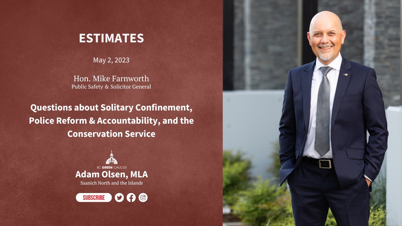 Estimates 2023: Public Safety & Solicitor General - YouTube